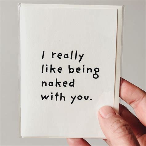 I Really Like Being Naked With You Minimalist Alternative Greeting