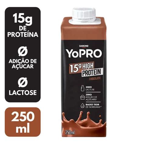 YoPro Danone Chocolate 15g Proteina Bebida Láctea Bebida Proteica