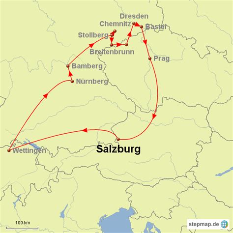 StepMap Salzburg Landkarte für Deutschland