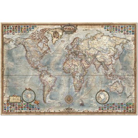 Puzzle Carte du monde historique Map Monde 4000 pièces Educa
