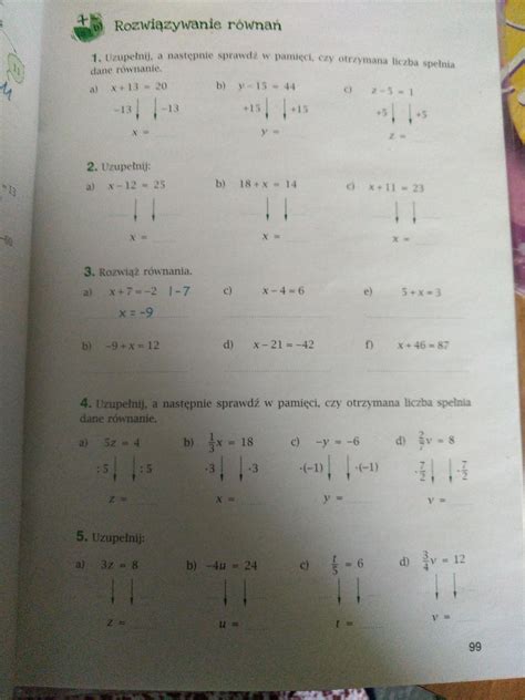 Błagam pomocy Ćwiczenia matematyka z plusem klasa 6 str 99