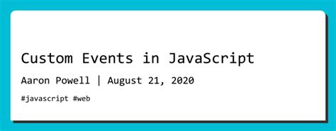 custom events in javascript
