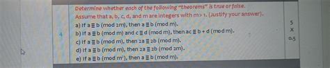 solved determine whether each of the following theorems is