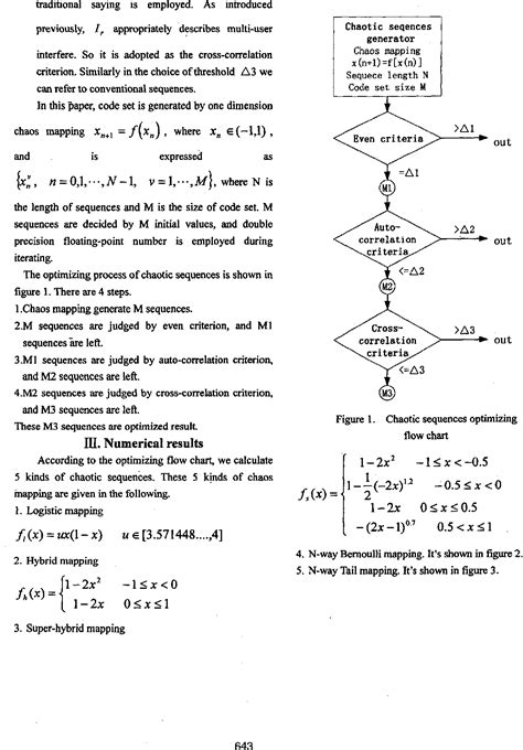 figure 1 from choice of chaotic spreading sequences for asynchronous ds cdma semantic scholar