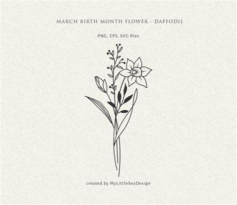 The Cover Art For March Birth Month Flower Daffodil Featuring Flowers