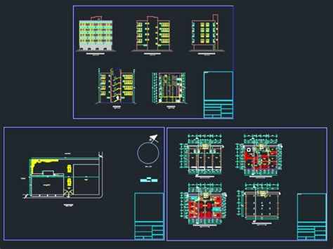 Edificio De Departamentos En DWG 808 41 KB Librería CAD