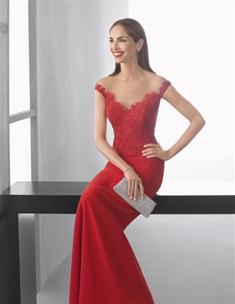 Vestido Largo Y Rojo De Rosa Clar Wedding Guest Dresses Vestidos De
