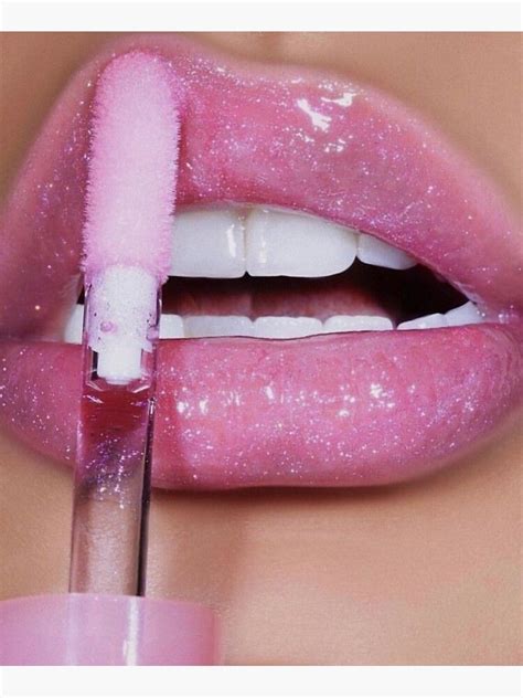 Gloss On The Lips Sticker By Claire Strachan Pink Girly Things Girly