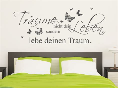 Wandtattoo Träume nicht dein Leben lebe deinen Traum Wandtattoo