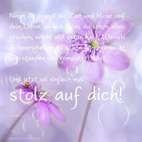 Sei Stolz Auf Dich Weil Du Stark Bist
