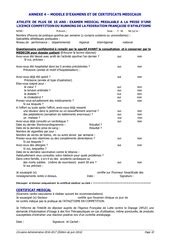 Certificat médical annuel préalable à la pratique des sports en GV