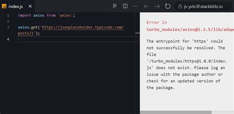 Installing Axios As A Dependency Seems To Fail For Any Version From V 1