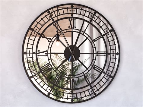 Zegar z lustrem ścienny metalowy Big Ben 90 cm MetaloweDekoracje pl