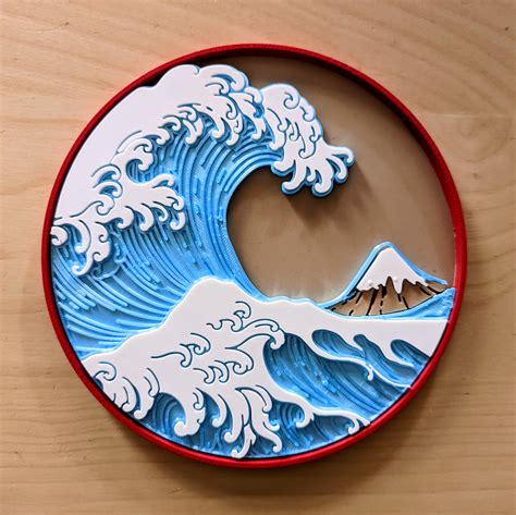 La Grande Vague De Kanagawa Imprimable En 3D Fait Avec Ender 3Cults