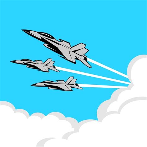 Premium Vector Vector Aerobatic Fighter Jet Plane In The Sky