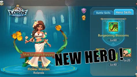 Lords Mobile New Hero Flower Maiden Youtube