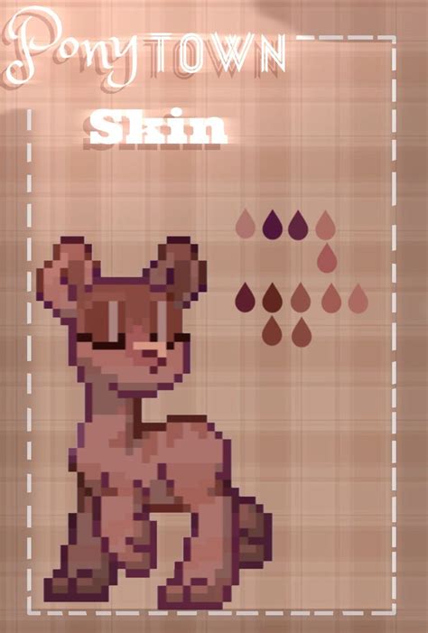 Pony Town Idea Character Creation Character Design Skin Color Palette