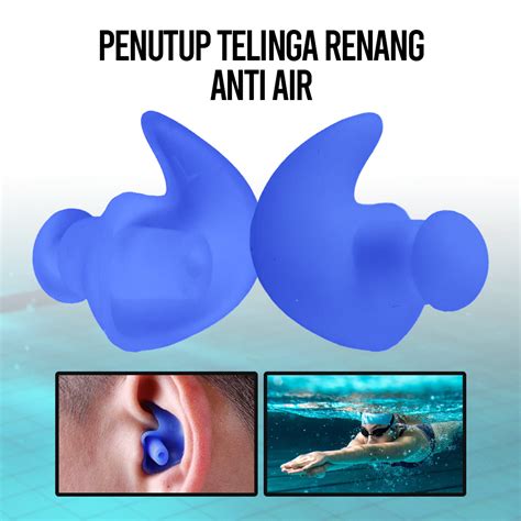 DONG ZHUR Penutup Telinga Earplug Renang Anti Air 00NT Blue