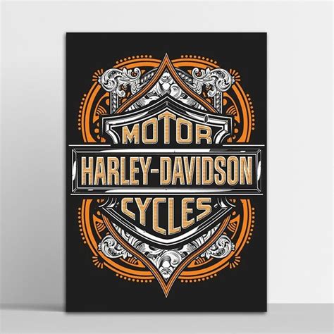Placa Decorativa Harley Davidson Escudo X Cm Leroy Merlin