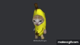 Banana Cat Running On Make A