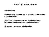 Disoluciones Solubilidad Y Factores Que La Modifican Electrolitos