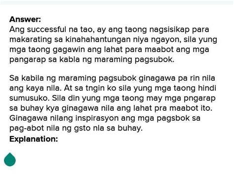 Ano Ang Masasabi Mo Sa Successful Na Tao Need Mahaba Brainly Ph