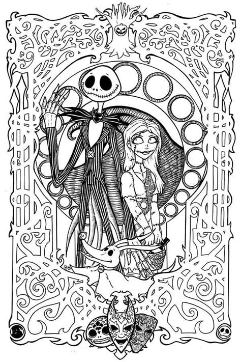 Coloriage Dessin de L Étrange Noël de Monsieur Jack Gratuit