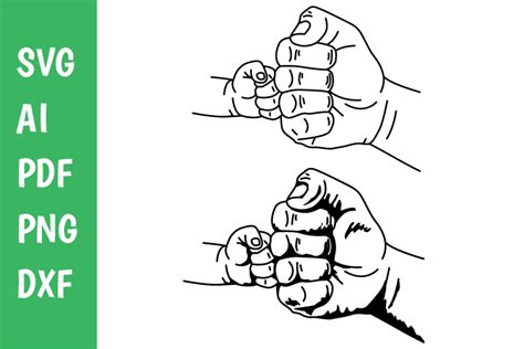 Fist Bump Son Dad Fist Svg Graphic By Classygraphic Creative Fabrica