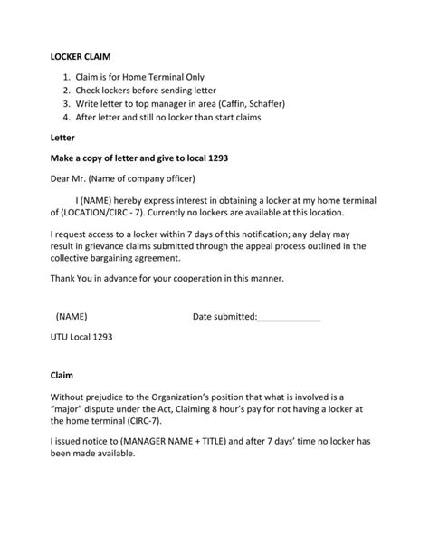 49 Free Claim Letter Examples How To Write A Claim Letter