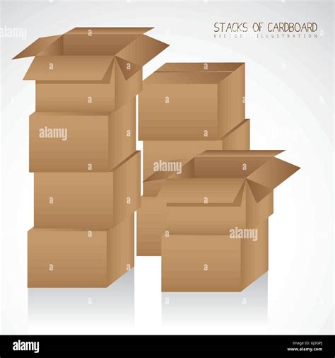 Illustration Of Stacks Of Cardboard Boxes Cardboard Texture Vect Stock