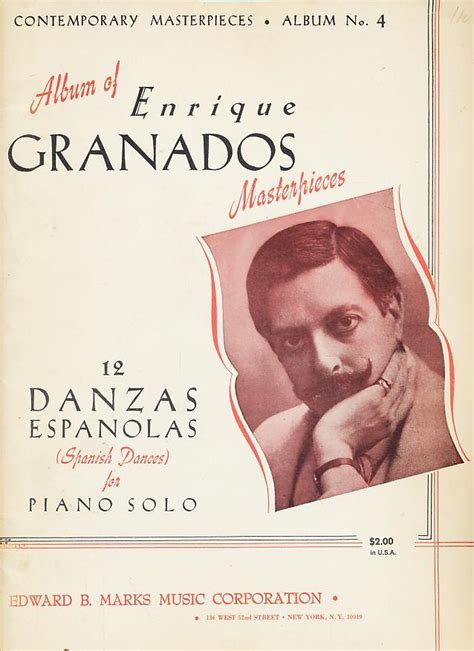 Album Of Enrique Granados Masterpieces Danzas Espanolas Spanish