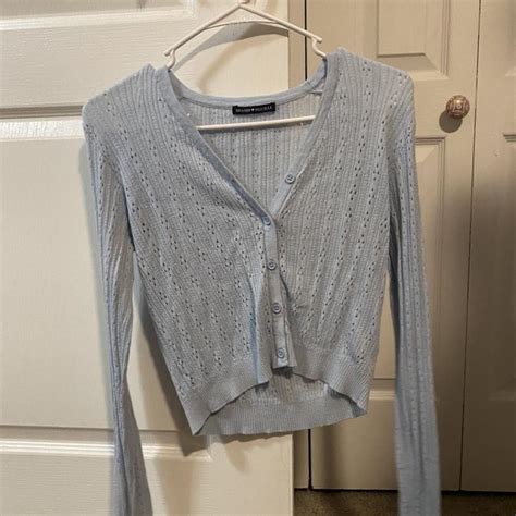 Brandy Melville Women S Blue Cardigan Depop