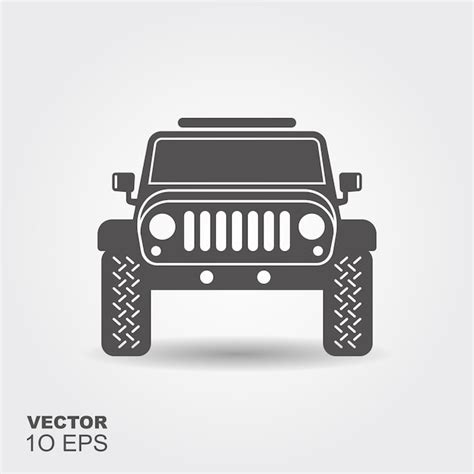 Suv icono vector jeep vector gráfico ilustración Vector Premium