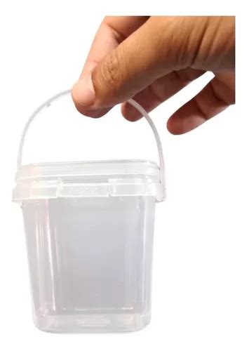 Potes Quadrados Bolo No Pote Pl Stico Ml Lacre Al A Un Mercadolivre