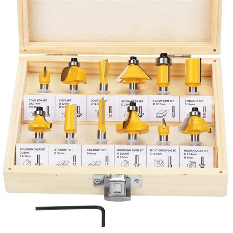 12PCS Trépan de tronçonnage incliné en carbure de tungstène de 6 35 mm