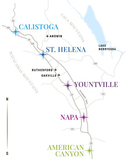 St Helena California Map Allina Madeline