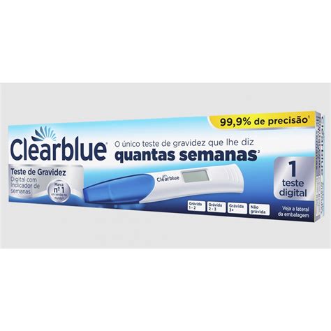 Teste De Gravidez Digital Clear Blue Indicador De Semanas Shopee