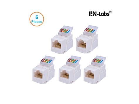 Enlabs Pack Cat Utp Tool Less Keystone Jack Rj Self Locking Cat