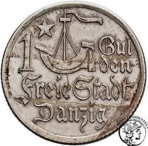Polska Wolne Miasto Gdańsk 1 gulden 1923 st 2 archiwum niemczyk pl