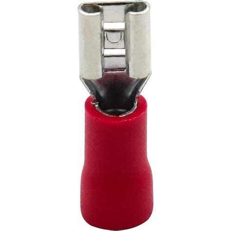X Red Female Mm Spade Connector Insulated Crimp Terminals
