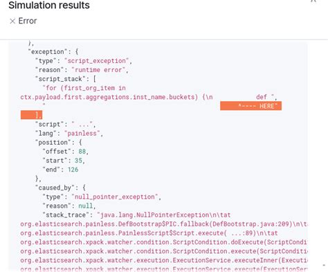 Error While Executing Painless Script Cannot Invoke Object GetClass