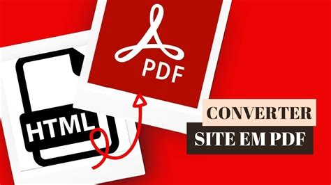 COMO CONVERTER HTML EM PDF YouTube