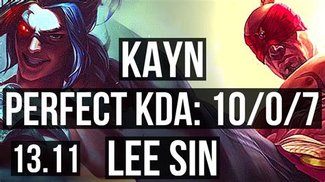 Kayn Vs Lee Sin Jng Winrate Legendary Kr Grandmaster