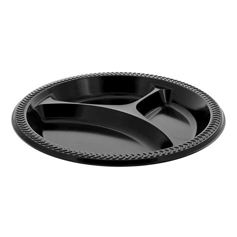 10 25 3 Compartment Meadoware Impact Round Plastic Plate Pactiv