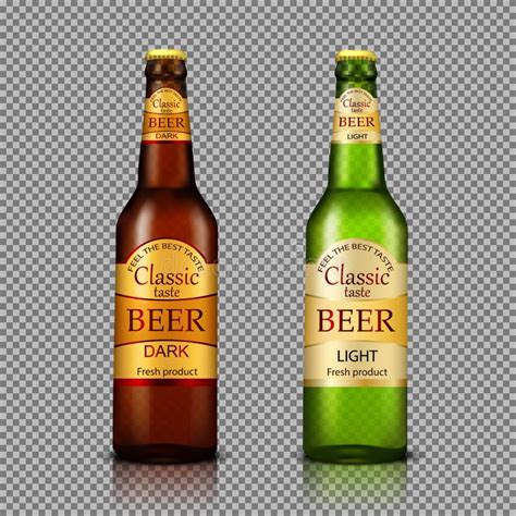 Botellas Calificadas De Vector Realista De La Cerveza Ilustración del