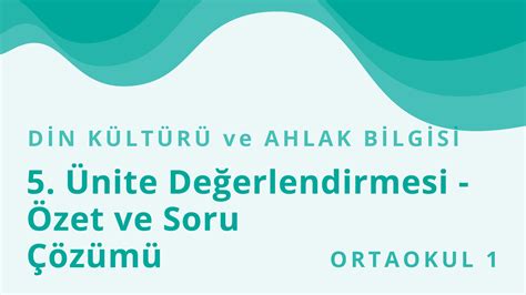 5 Sınıf Din Kültürü ve Ahlak Bilgisi 12 Bölüm EBA TV Canlı izle