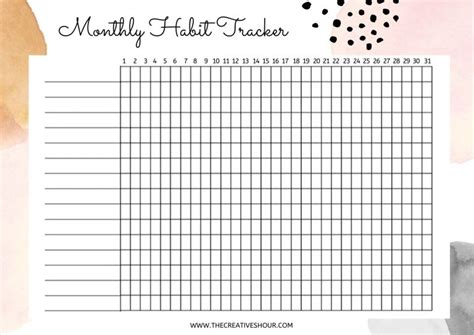 Printable Monthly Habit Tracker