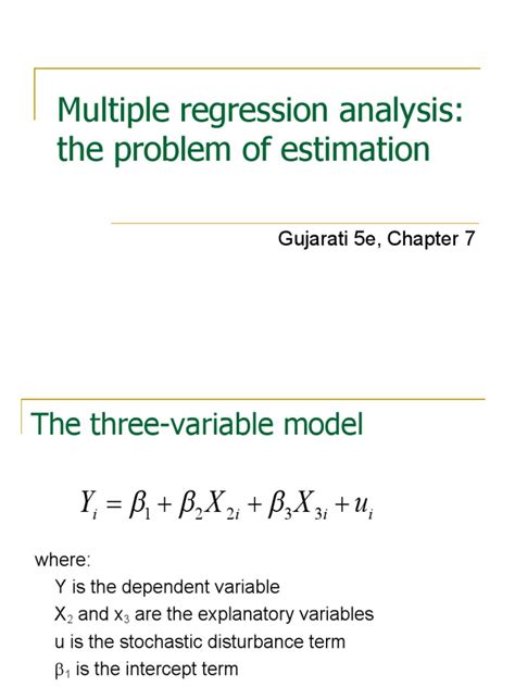 ch7 multiple regression analysis pdf linear regression coefficient of determination