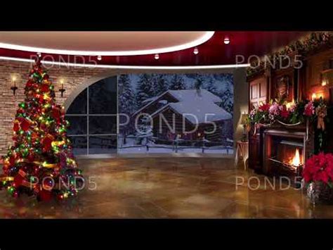 Christmas TV Studio Set 29 Virtual Green Screen Background Loop