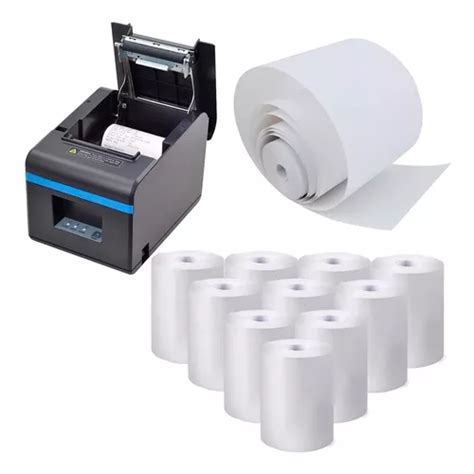 10 Rollos Papel Térmico 80x60 Para Impresora Tickets Recibos Envío gratis